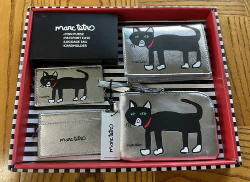 Marc Retro Silver Coin Purse Cardholder Luggage Tag Passport Case Black ...