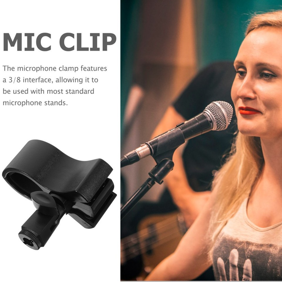 Mic Clip Mic Stand Clip Microphone Holder Adjustable Microphone Holder ...