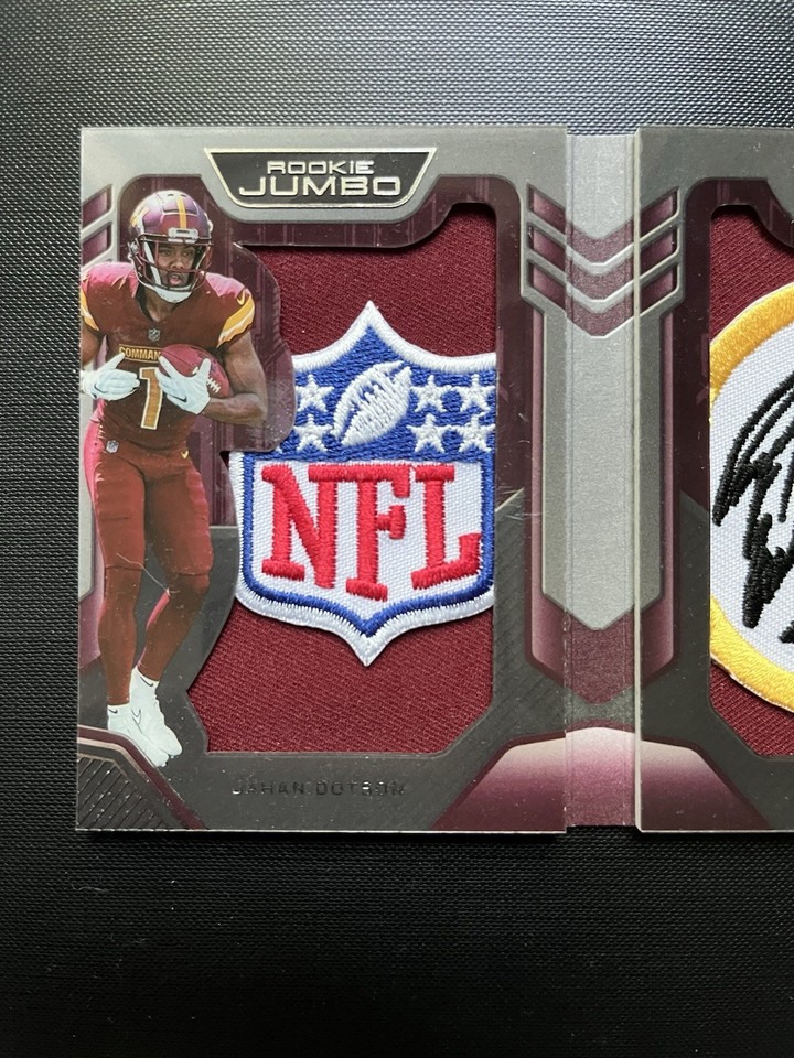 2022 Jahan Dotson Custom Art Card Logo Patch RC Card Redskins NFL Logo ...