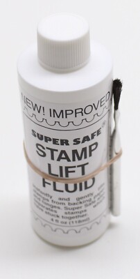Super Safe Stamp Removing & Lifting Fluid 4 oz Bottle with Brush | eBay