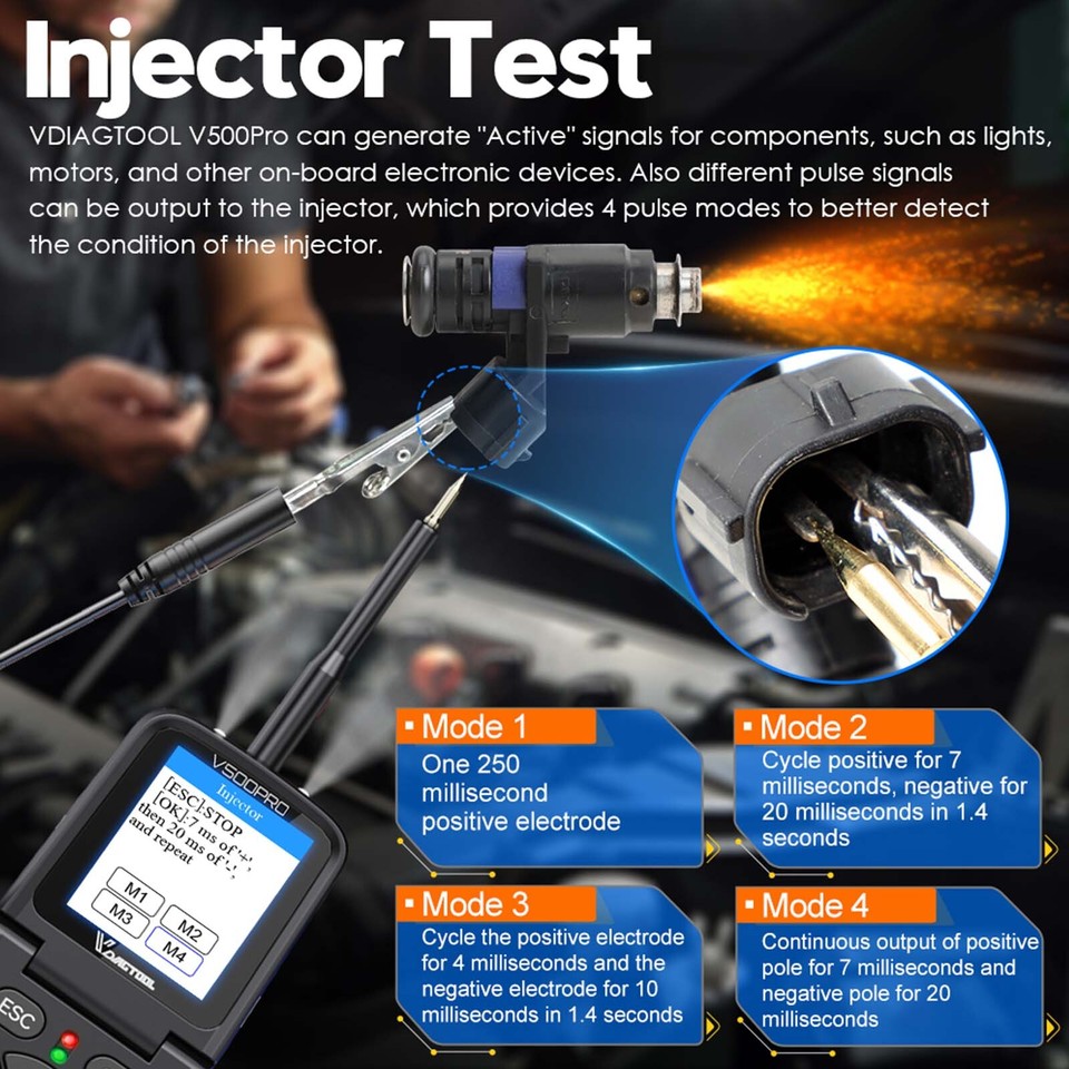 VDIAGTOOL V500 Pro Auto Circuit Tester Electrical Diagnostic Power ...