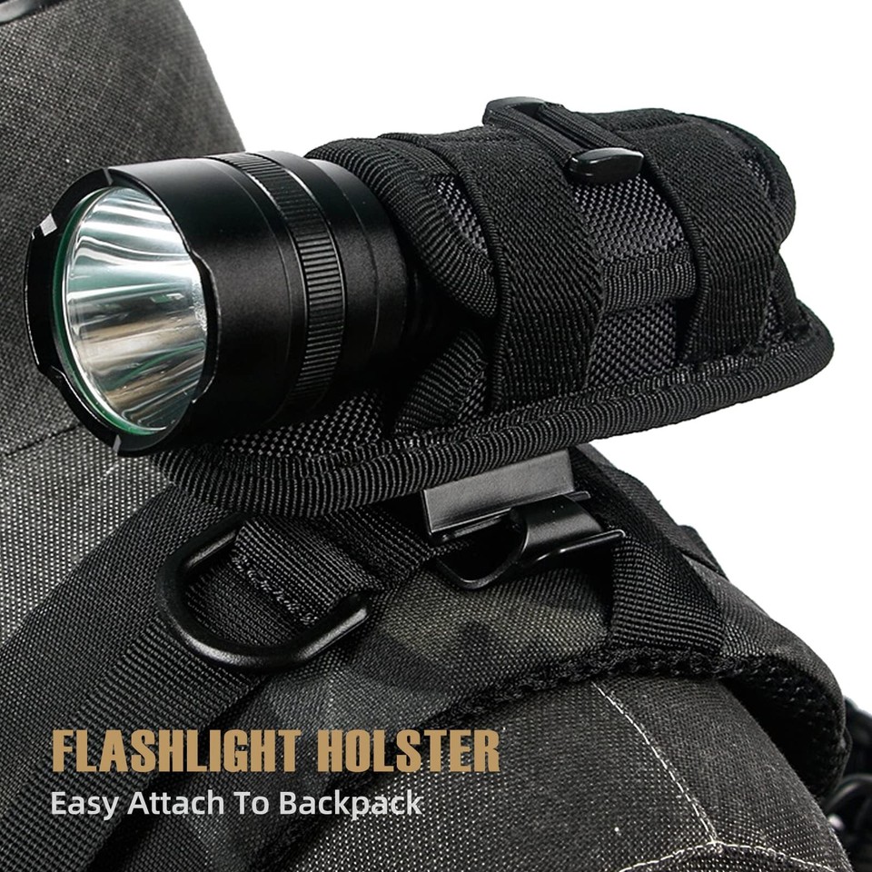 Tactical Flashlight Pouch Holster, Rotatable Flashlight Holder Belt ...