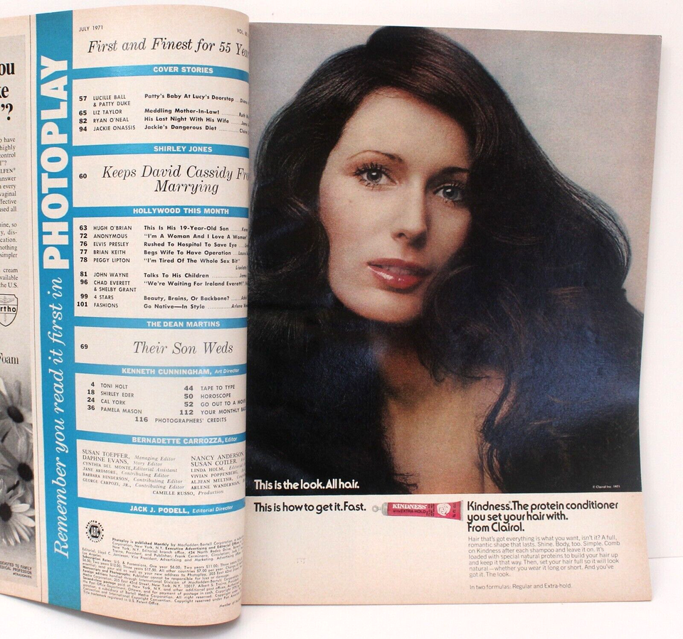 Photoplay magazine July 1971 Jackie Patty Duke Lucille Ball Ryan O'Neal ...