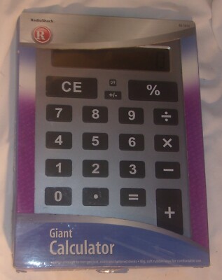 RADIO SHACK GIANT CALCULATOR NEW IN OPENED BOX WORKS FINE | eBay