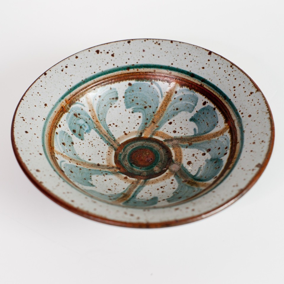 Studio Art Pottery Bowl Rimmed Hand Thrown Beautiful One of a Kind | eBay