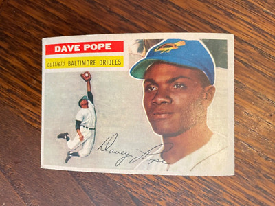 1956 TOPPS #154 DAVE POPE BALTIMORE ORIOLES BASEBALL CARD NM | eBay