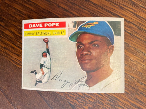 1956 TOPPS #154 DAVE POPE BALTIMORE ORIOLES BASEBALL CARD NM | eBay