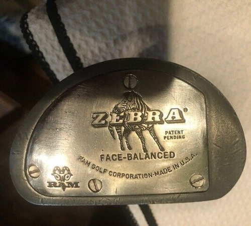 Ram Zebra Face-Balanced 35” Putter RH w/ Original LEATHER Grip, Free ...