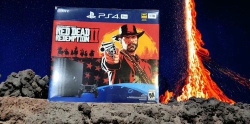 PlayStation 4 PS4 Pro 1TB Console Red Dead Redemption 2 B Bundle with ...