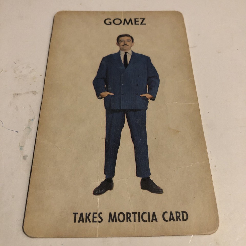 Adams Family Game Cards 1965 Ephemera Morticia Gomez Wednesday Lurch ...