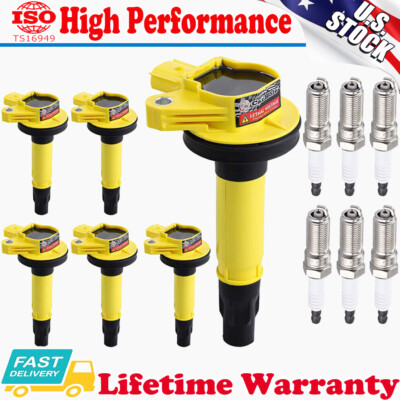6Pcs Ignition Coil & Platinum Spark Plug For Lincoln MKT MKZ MKX 3.5L 3 ...