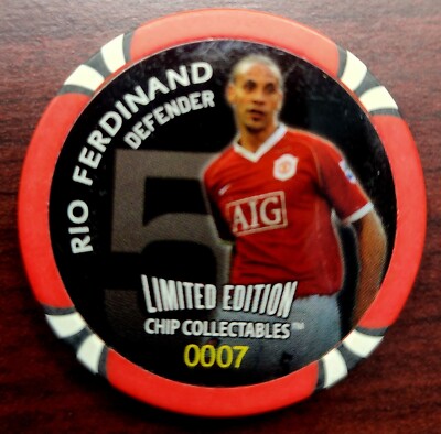 Rio Ferdinand Official Manchester United LIMITED EDITION POKER CHIP 🔥⚽️ ...