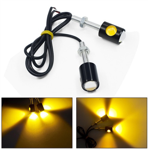 2 Pcs LED Motorcycle Signal Lamp Super Bright LED Car Number License ...
