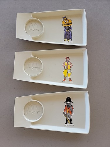 VTG McDonald’s Happy Meal Trays 1970 Set of 3 Plastic Ronald Big Mac ...
