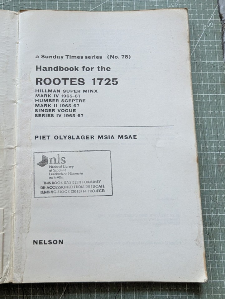 Hillman Super Minx MK4, Humber Sceptre MK2, & Singer Vogue Series 4 ...