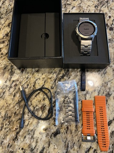 Garmin Fenix 6X Pro Solar Titanium, 51mm, Original box Complete ...