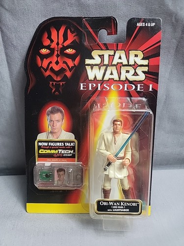 Star Wars Episode 1 Commtech Obi-Wan Kenobi Jedi Duel Action Figure ...