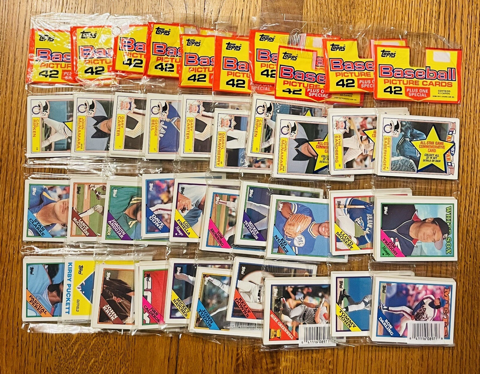 10 Topps 1988 Cello Rack Pack Baseball Card Factory Sealed 42 Picture ...