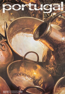 Original Vintage Poster Portugal Copper Pots Crafts Travel | eBay