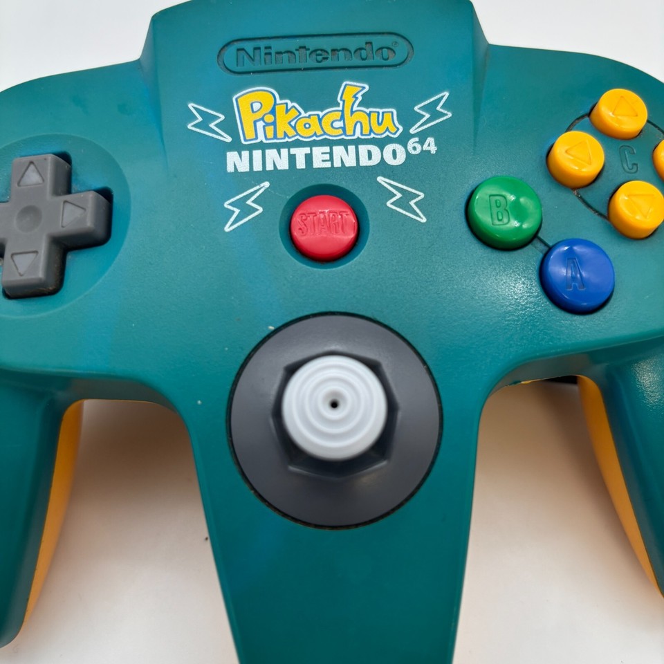 Refurbished: Nintendo 64 N64 Pokemon Pikachu Blue Console Controller AC ...