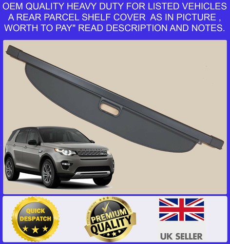 BLACK PARCEL SHELF TO FIT LAND ROVER DISCOVERY SPORT 2014-2021 LOAD ...