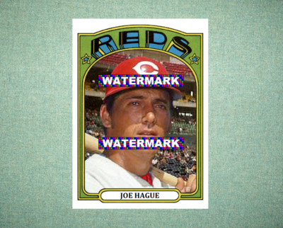 Joe Hague Cincinnati Reds 1972 Style Custom Baseball Art Card | eBay