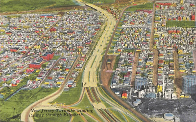 Postcard Air View Elizabeth New Jersey Turnpike | eBay