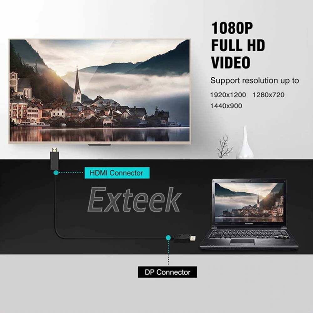 4K@60Hz 4K@30Hz 1080P DisplayPort Display Port DP Male to HDMI Male ...