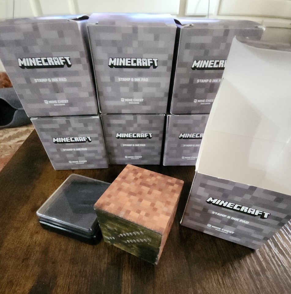 Minecraft Stamp and Ink Pad Loot Crate Mine Chest EXCLUSIVE Lot Of 7 | eBay