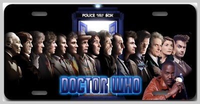 All 16 Doctors Doctor Who Tardis Car Vanity Tag - License Plate Ncuti ...