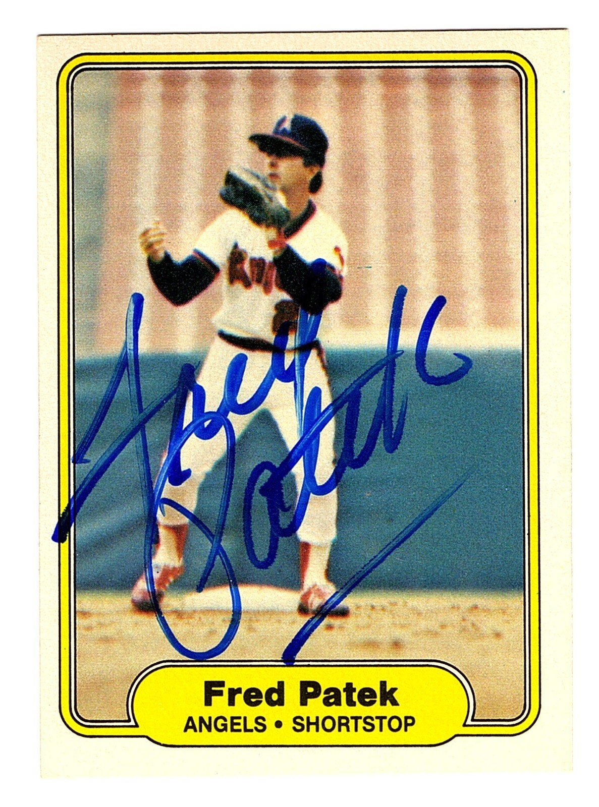 Fred Patek Autograph On a 1982 Fleer - California Angels (Read ...