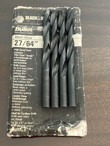 4-New * Black & Decker Bullet Pilot Point High Speed Steel Drill Bits ...