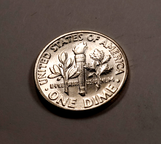 1949 Roosevelt Dime - Gem BU (Full Torch - FT) - 90% Silver - RARE! # ...
