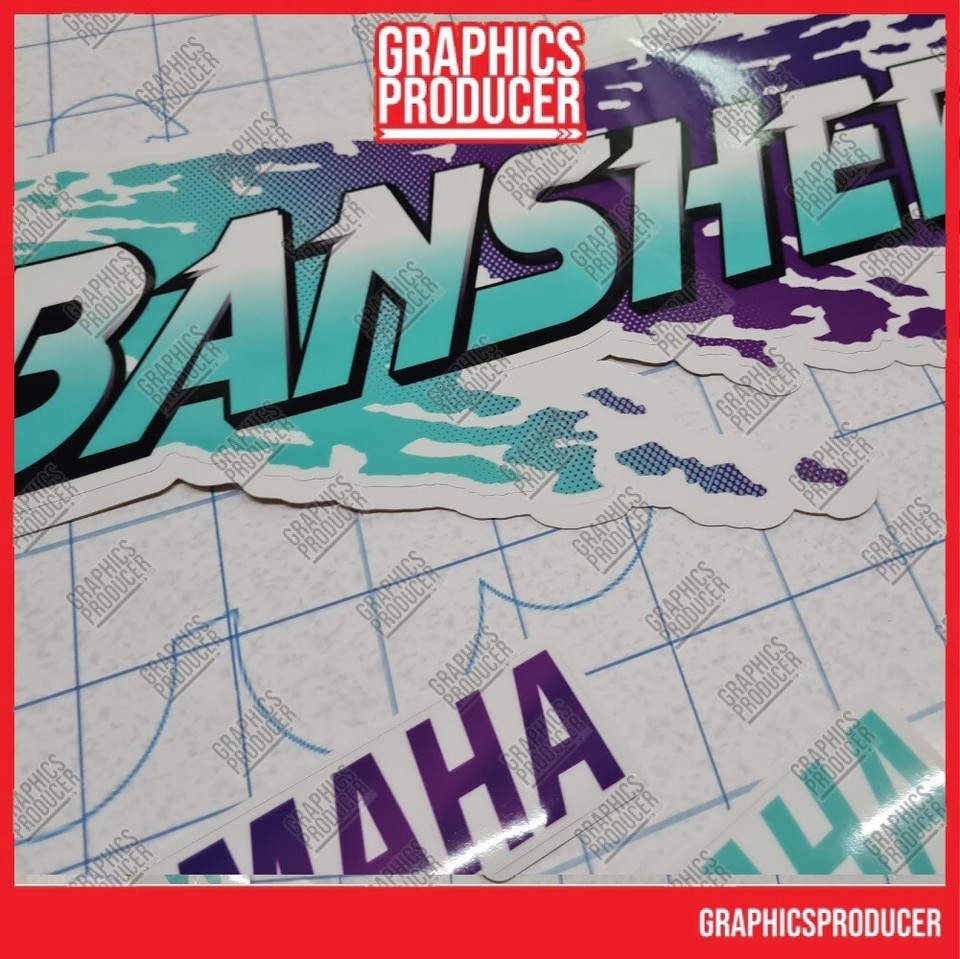 Yamaha Banshee 95 96 97 Purple Graphics Decals Stickers Custom Orders ...