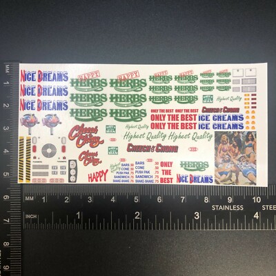 Clear 1:64 Waterslide Decal Ice Cream Truck Cheech and Chong Nice ...