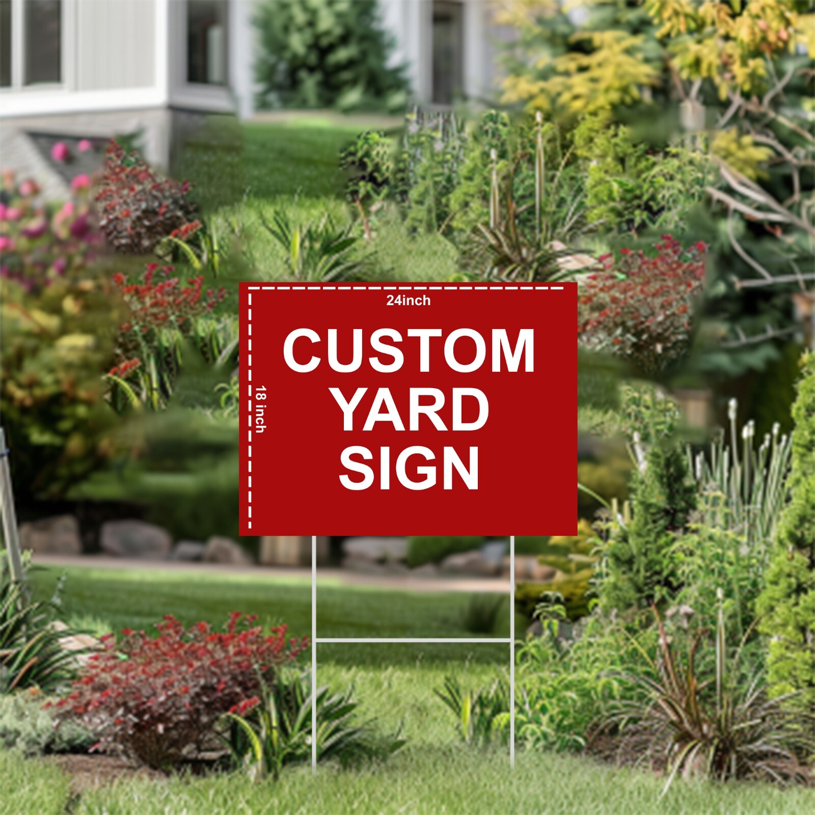 Custom 18x24 Yard Signs - Personalized Blank Corrugated Lawn Sign Large ...