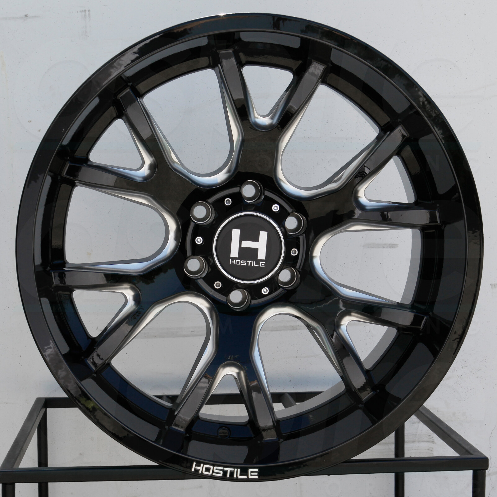 4-New 20" Hostile H113 Rage Wheels 20x9 8x6.5/8x165.1 0 Black Milled ...