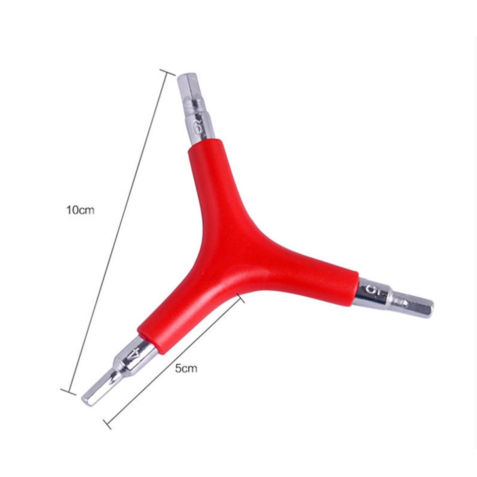 Bike 3-Way Y Handle Socket Trigeminal Wrench 4mm 5mm 6mm Y Type Socket ...