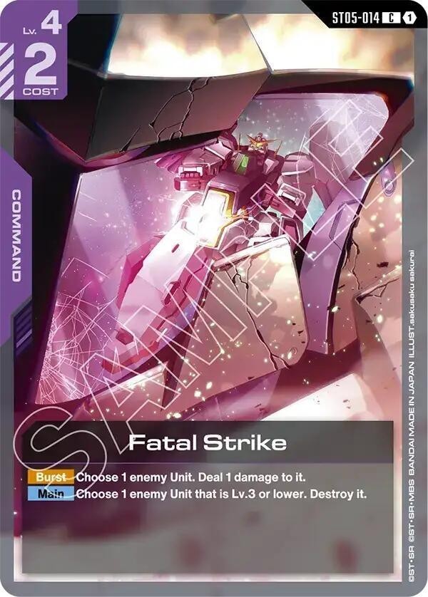 Fatal Strike - ST05-014 NM - Gundam TCG Card Game 2 | eBay UK