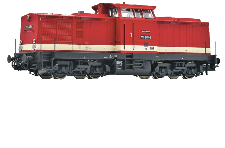 Roco 110 245-8 Dr (DDR) Sonderbemalung Rot Dunkelblau Bändern Beige ...