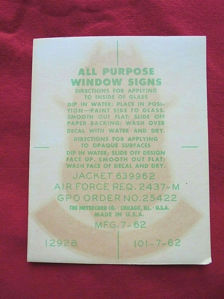 Vintage AFR US Air Force Reserves Unused Window Decal | eBay