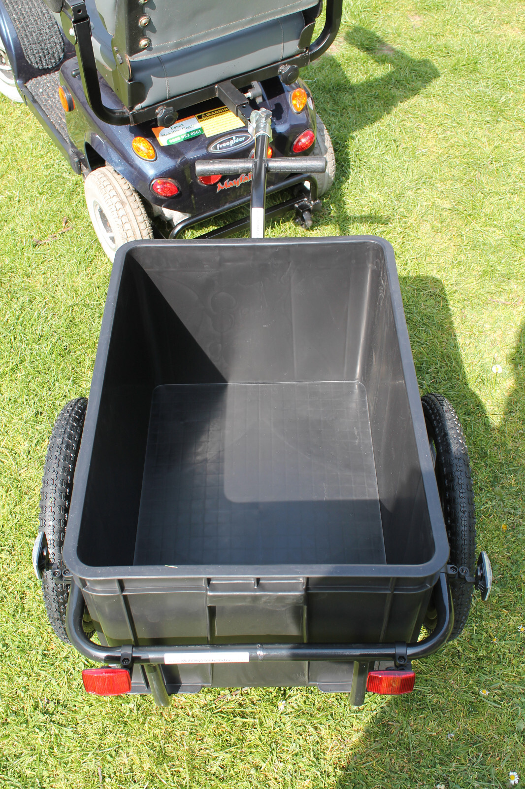 Mobility Scooter Cargo Trailer/Box with Removable Rain Cover Pneumatic ...