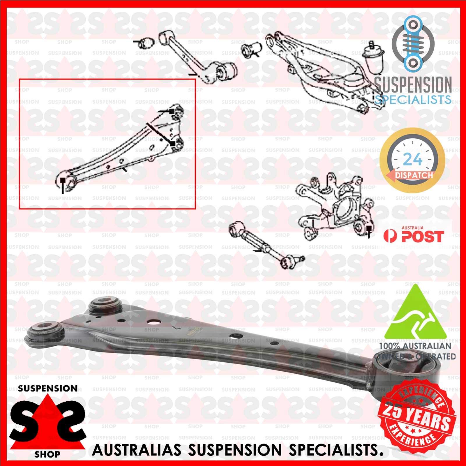 Rear Axle Left Control/Trailing Arm, Wheel Suspension Suit TOYOTA Rav 4 ...