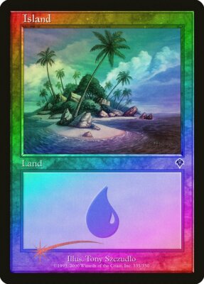 Island (335) FOIL Invasion PLD Basic Land MAGIC THE GATHERING CARD ...