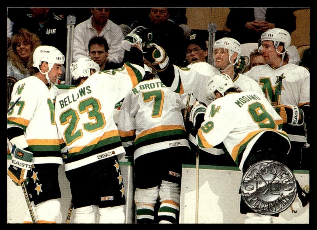 1991-92 Pro Set Platinum #143 Brian Bellows/Neal Broten/Mike Modano/Don ...