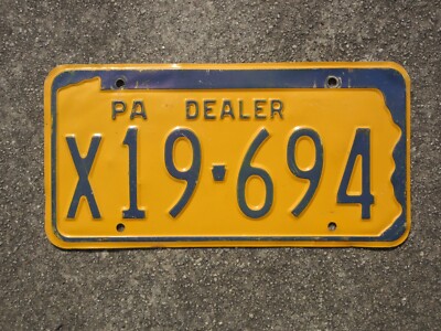 1965 Pennsylvania Dealer License Plate PA Penna Ford Chevy Chevrolet X ...