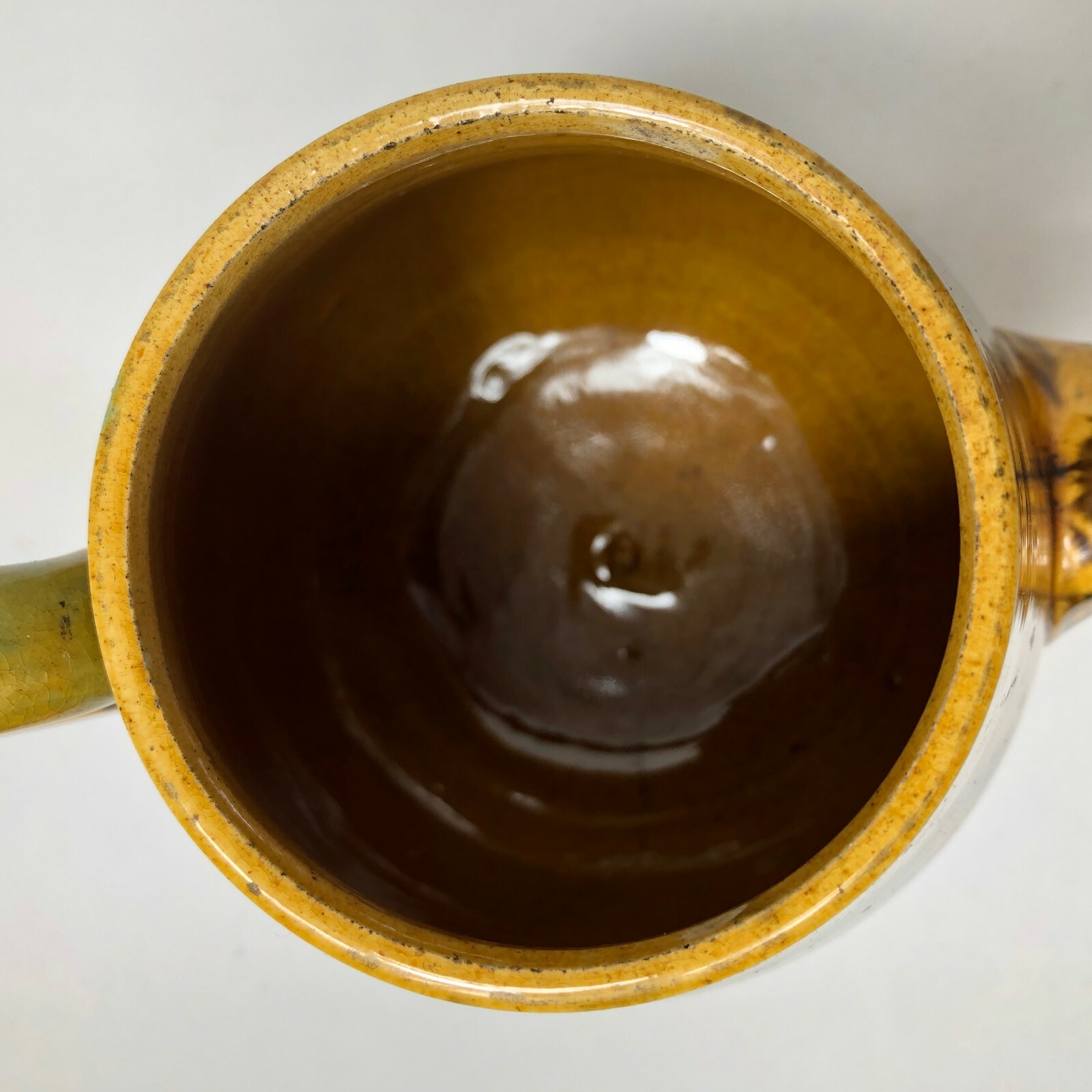 Antique Dunmore Pottery Teapot Yellow Brown Green Mottled Glaze ...