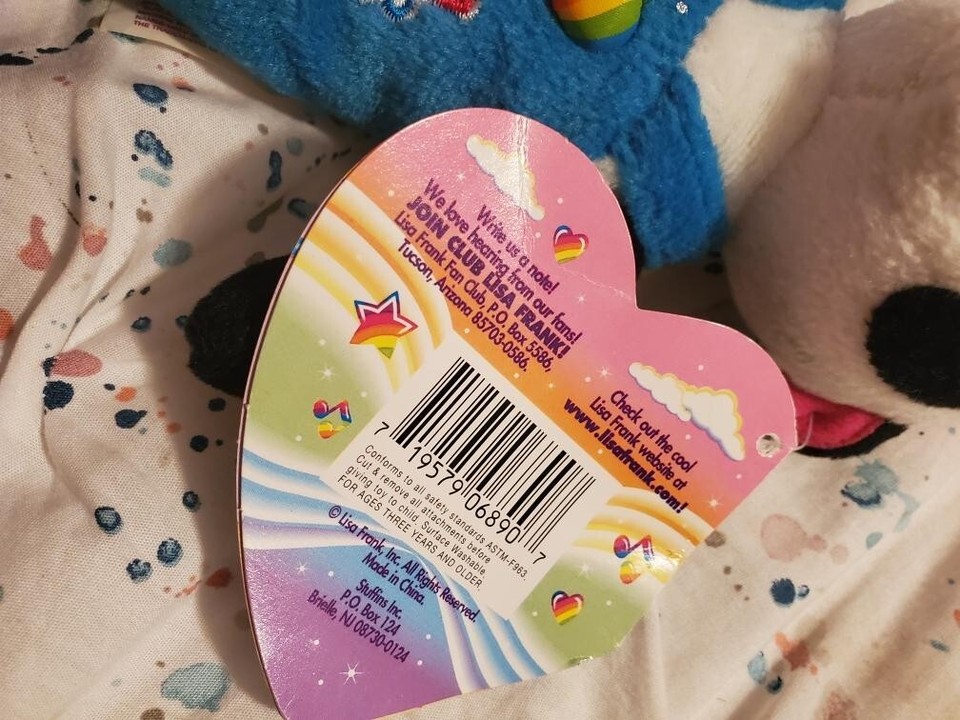 Vintage Lisa Frank Plush 1998 Panda Painter Bear NWT | eBay