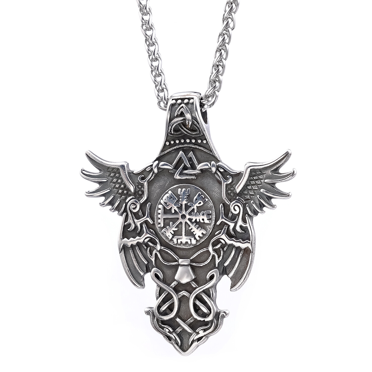 Norse God Odin Raven Amulet And Talisman Jewelry Viking Trinity Symbols ...