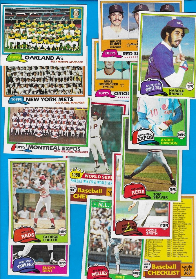 1981 Topps Baseball Cards U-Pick HOF - STARS - TEAM CARDS - CHECKLISTS ...